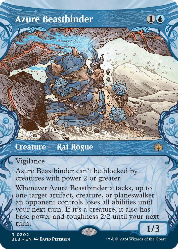 Azure Beastbinder (Showcase) - Bloomburrow (BLB) *FOIL* – Diadem Cards ...